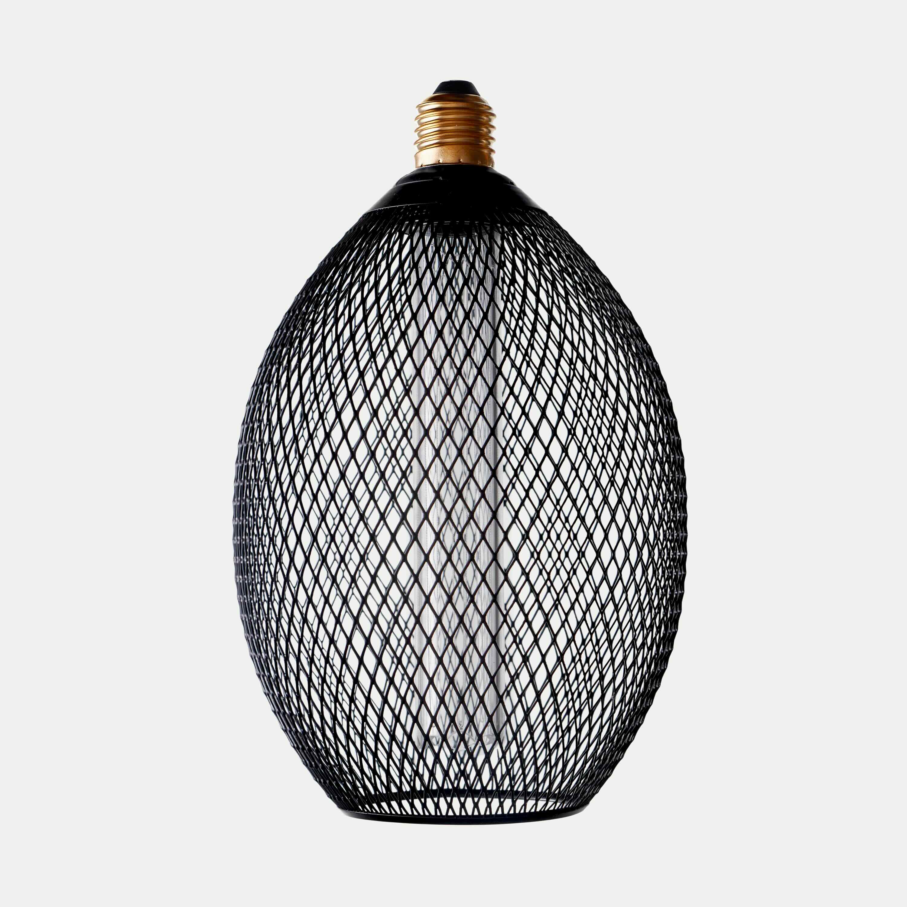 Ronette – Black Chainmail Cage Light | Vintage E27 Ceiling Fixture ...